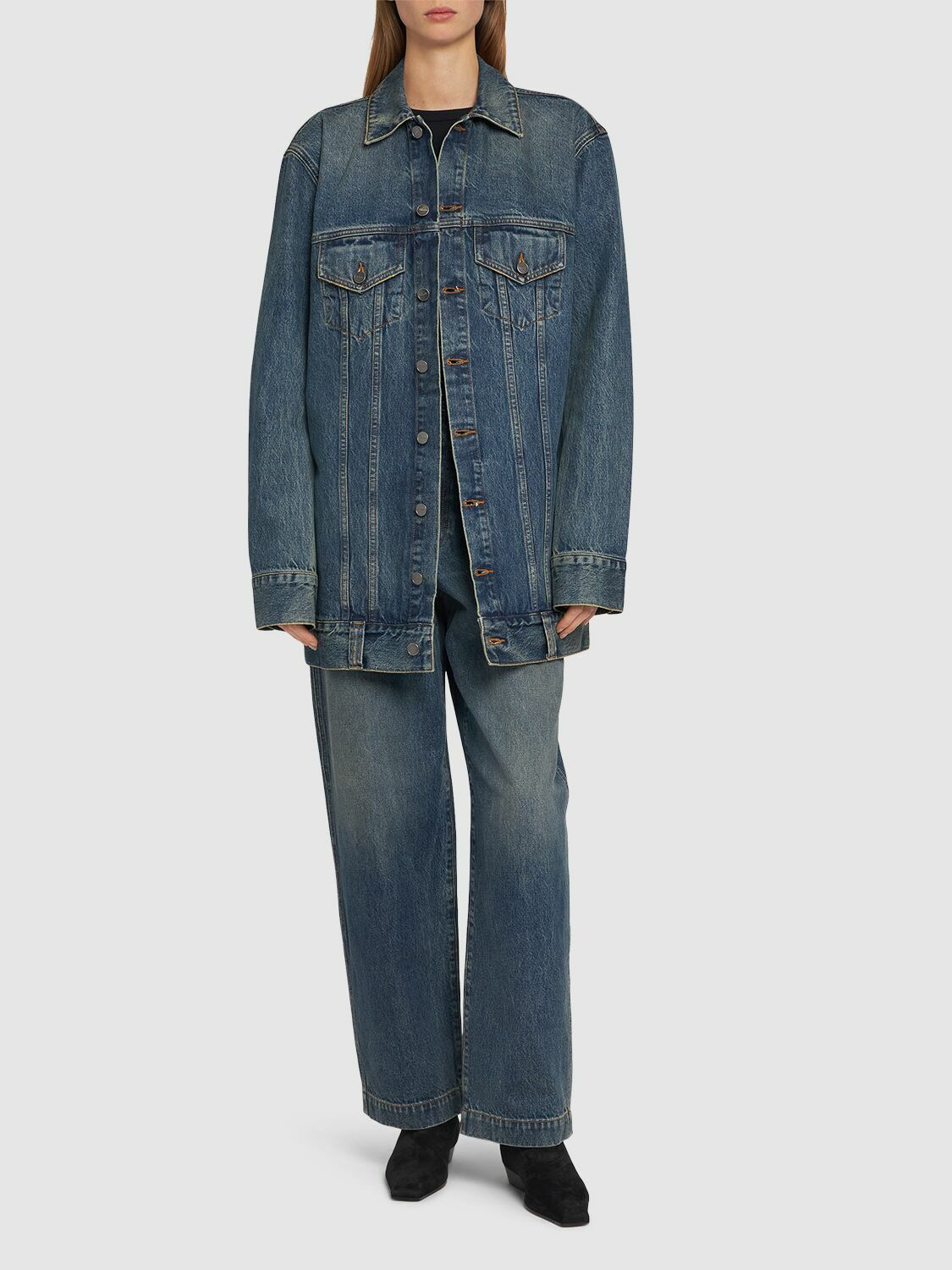 KHAITE Ross Cotton Denim Jacket Khaite