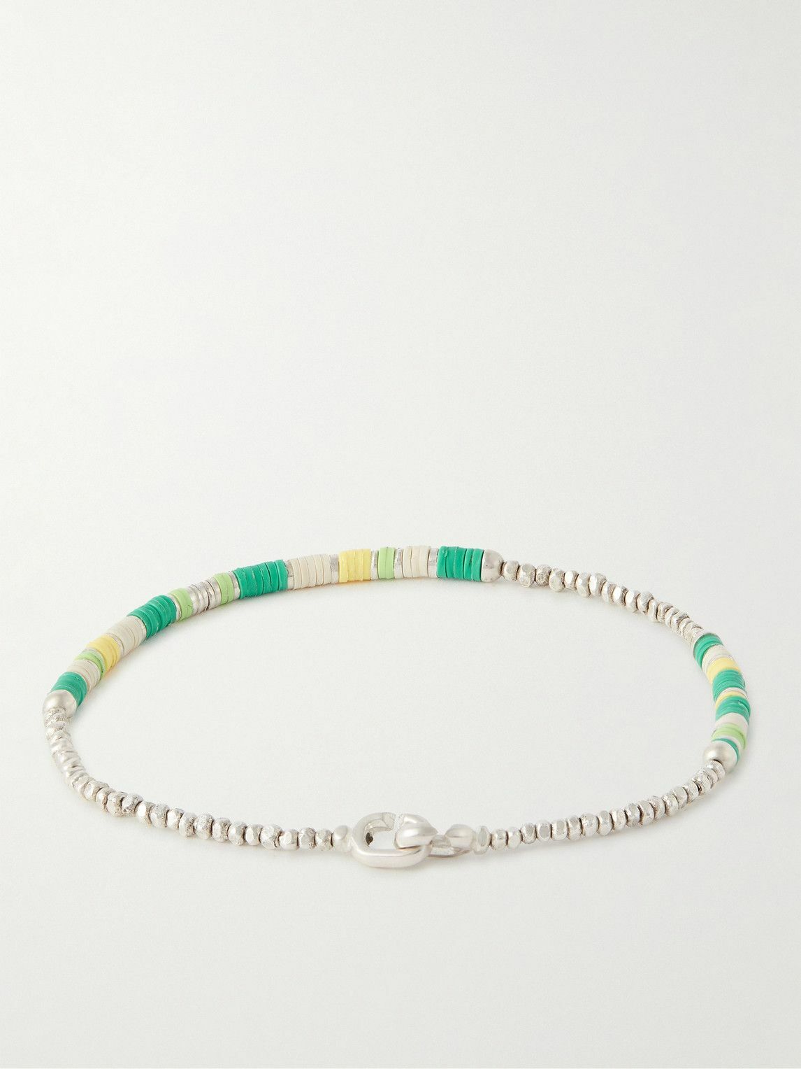 M. Cohen - Volta Sterling Silver and Enamel Beaded Bracelet - Green M.Cohen