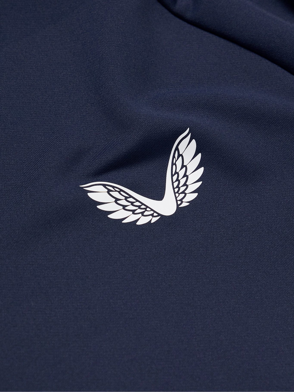 CASTORE - Logo-Print Striped Stretch-Jersey Half-Zip Golf Top - Blue ...