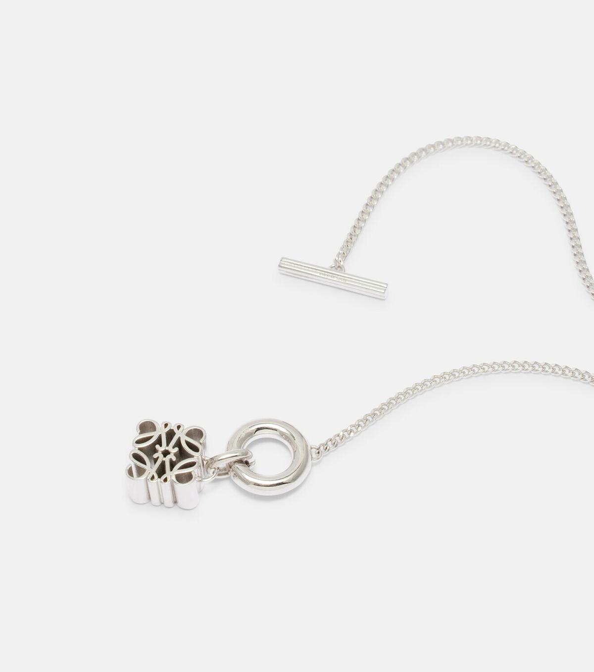 Loewe Anagram embellished sterling silver necklace Loewe