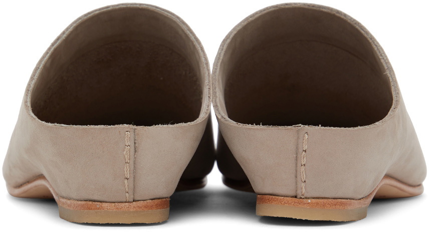 Lauren Manoogian Taupe Raw Vault Mules Lauren Manoogian