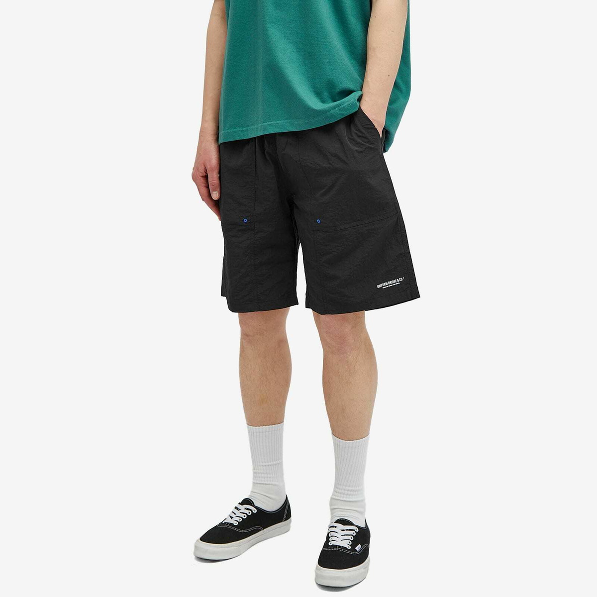 Uniform Bridge Men's Nylon Trail Shorts in Black Uniform Bridge
