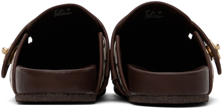 Coach 1941 Brown Signature Jacquard Clogs Coach 1941