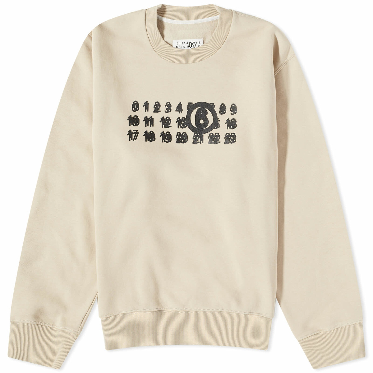 MM6 Maison Margiela Men's Triple Logo Crew Sweat in Beige MM6 Maison ...