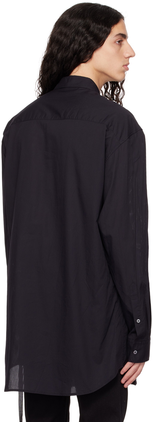 Ann Demeulemeester Black Striped Mark Shirt Ann Demeulemeester