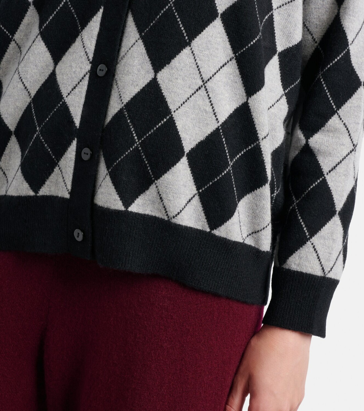 Lisa Yang Raelyn argyle cashmere cardigan Lisa Yang