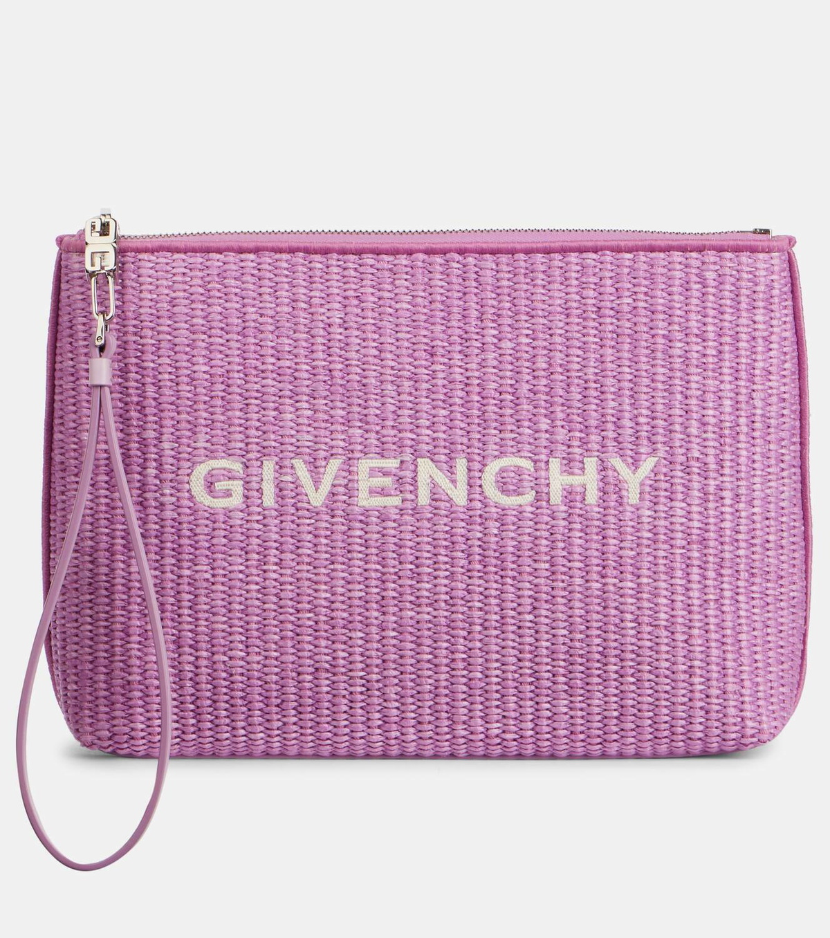 Givenchy Logo raffia-effect pouch Givenchy