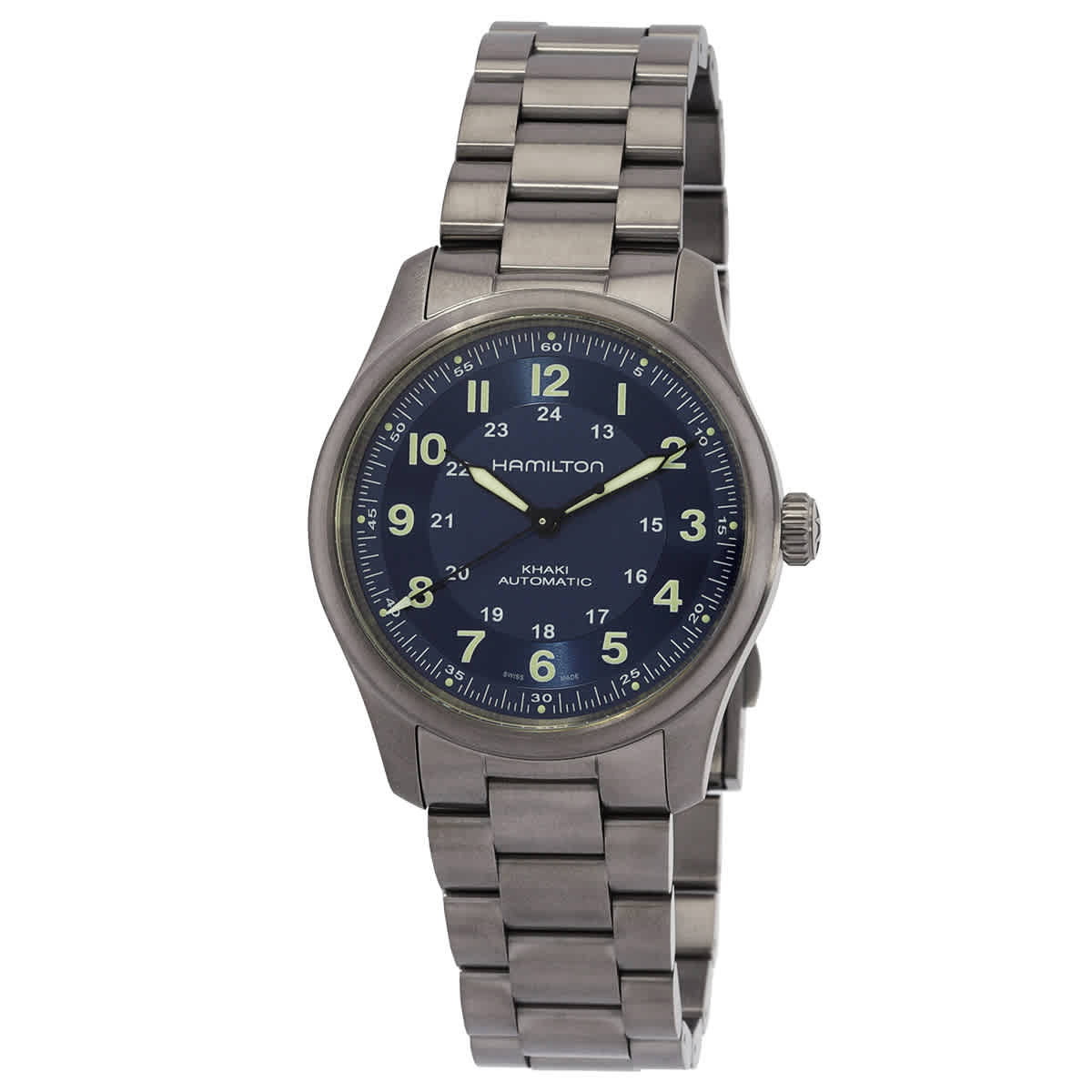 Hamilton Khaki Field Automatic Blue Dial Mens Watch H70205140 Hamilton