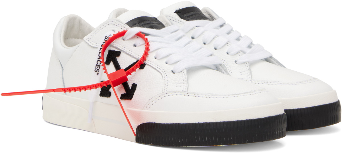 Off-White White New Low Vulcanized Leather Sneakers Off-White