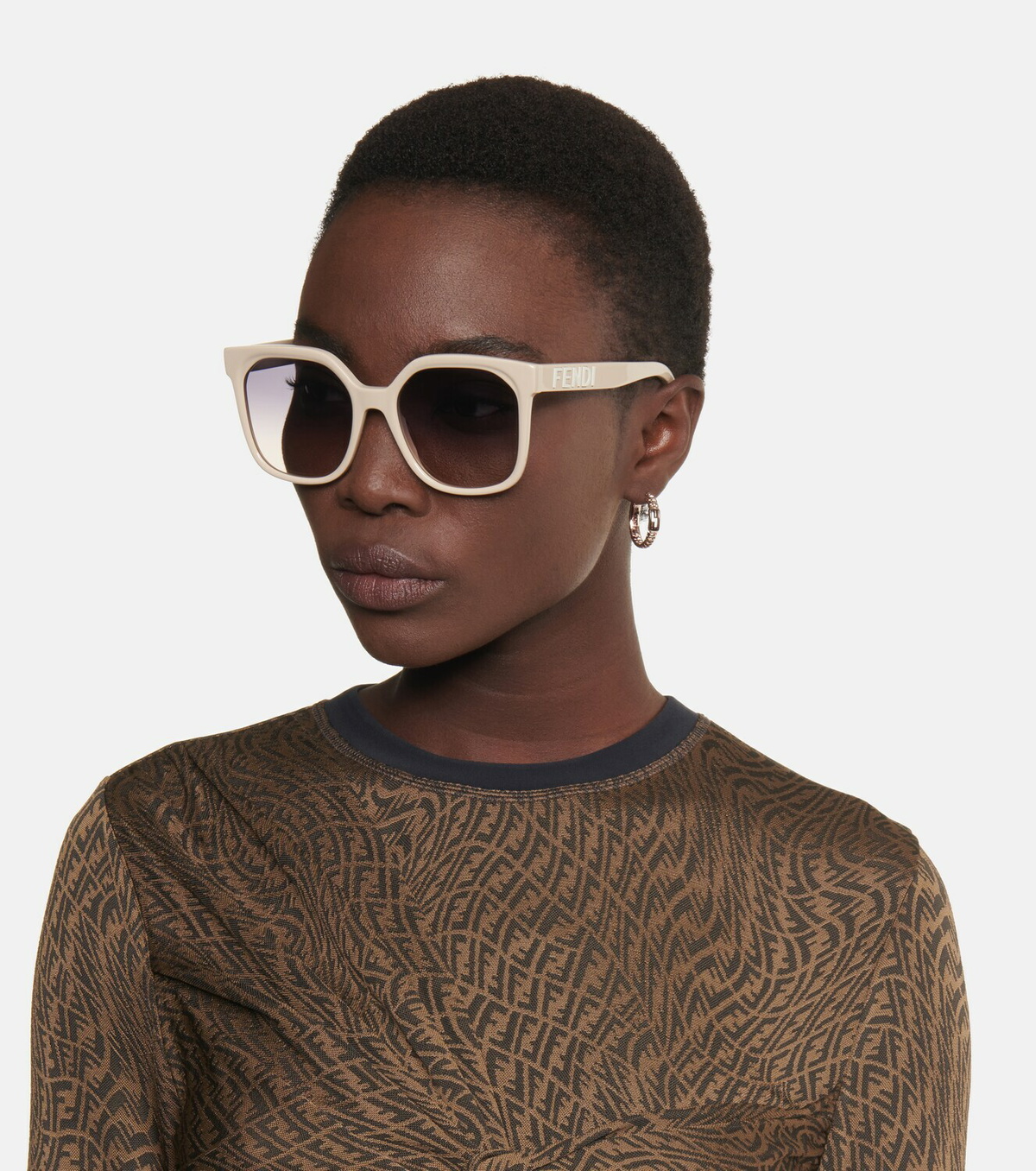 Fendi Lettering square sunglasses Fendi