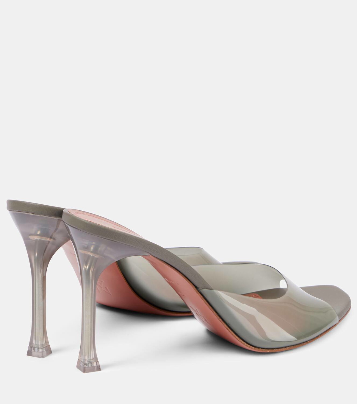 Amina Muaddi Alexa Glass 95 PVC mules Amina Muaddi