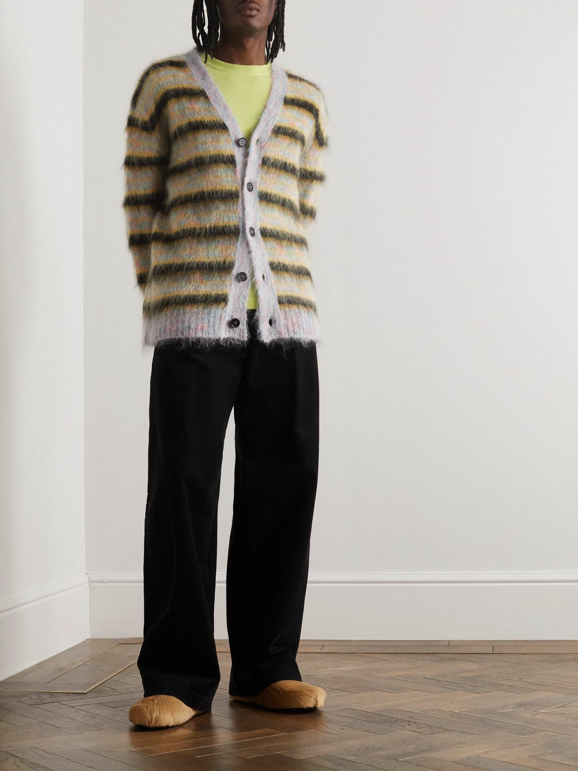 Marni - Striped Mohair-Blend Cardigan - Multi Marni