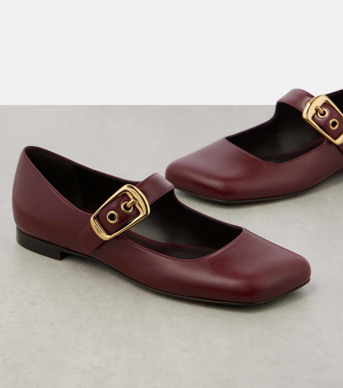Chloé Polly leather Mary Jane flats Chloe