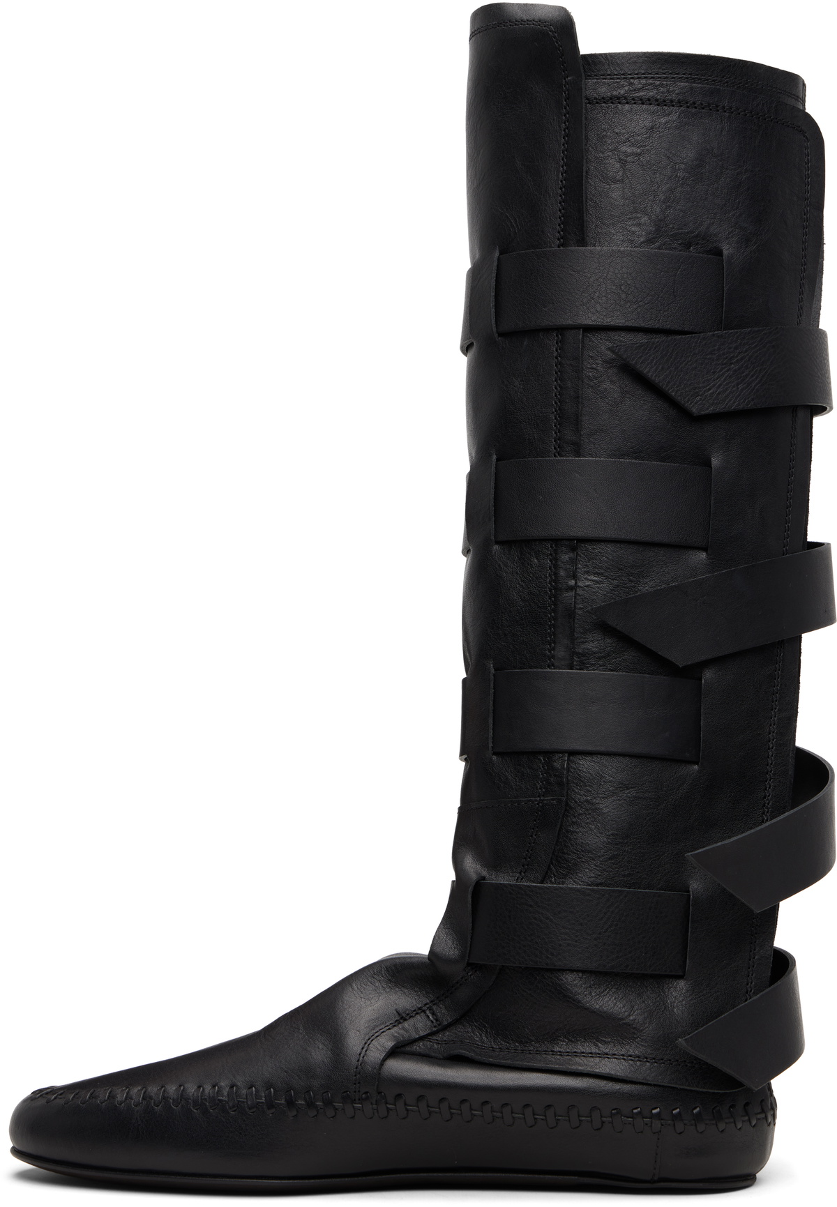 Ann Demeulemeester Black Siver Soft Boots Ann Demeulemeester