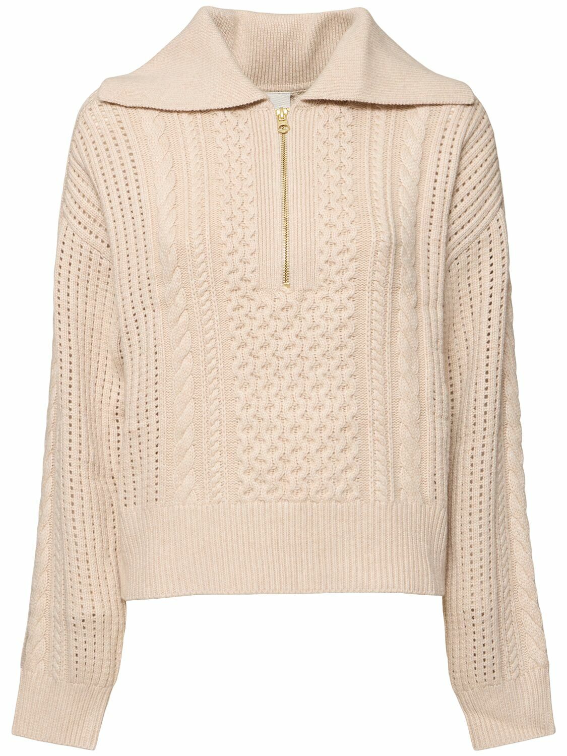 VARLEY Camello Relaxed Cable Knit Sweater Varley
