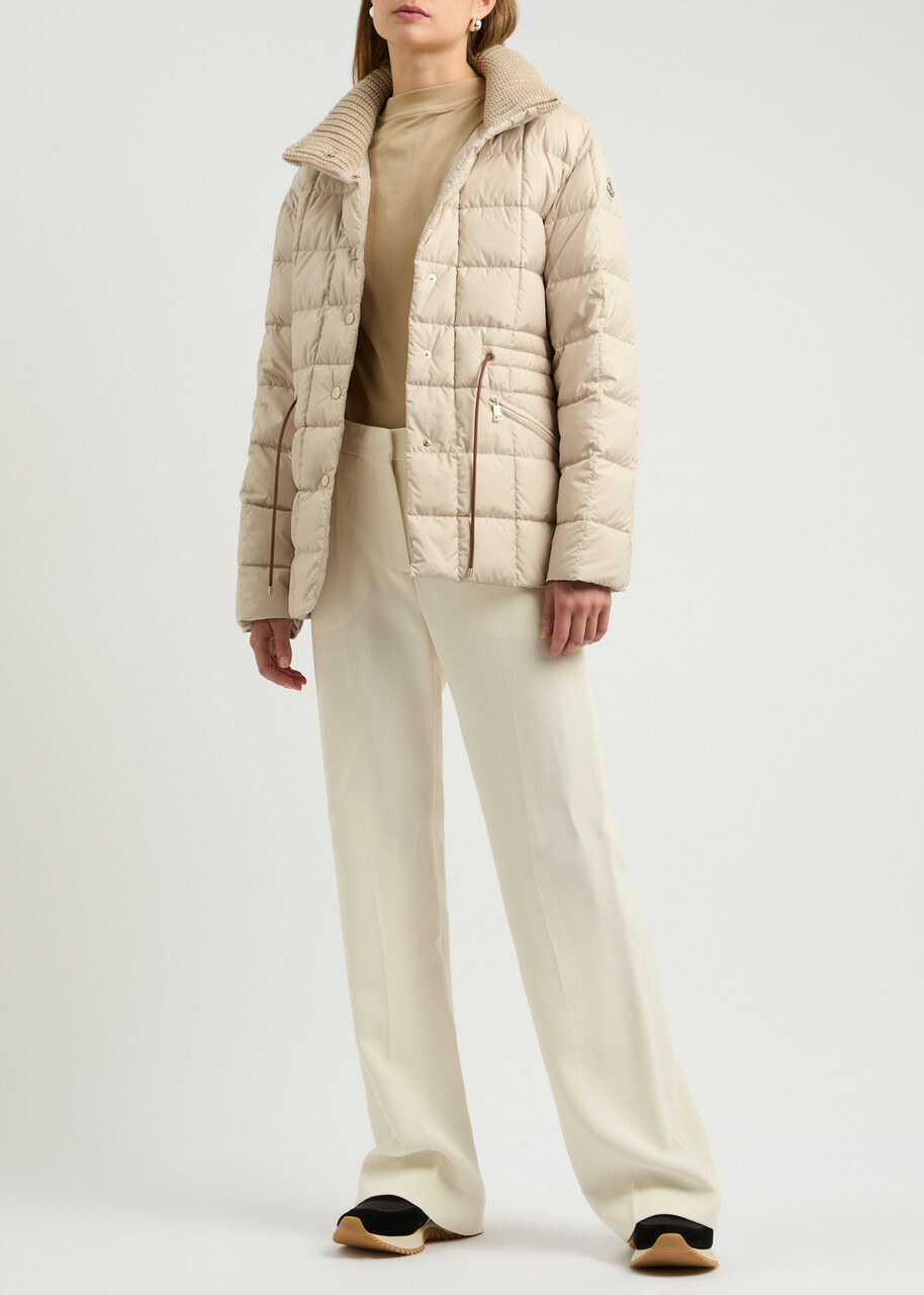 Moncler Antigone Quilted Shell Jacket Cream Moncler