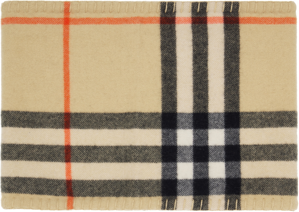 Burberry Beige Check Cashmere Snood Burberry