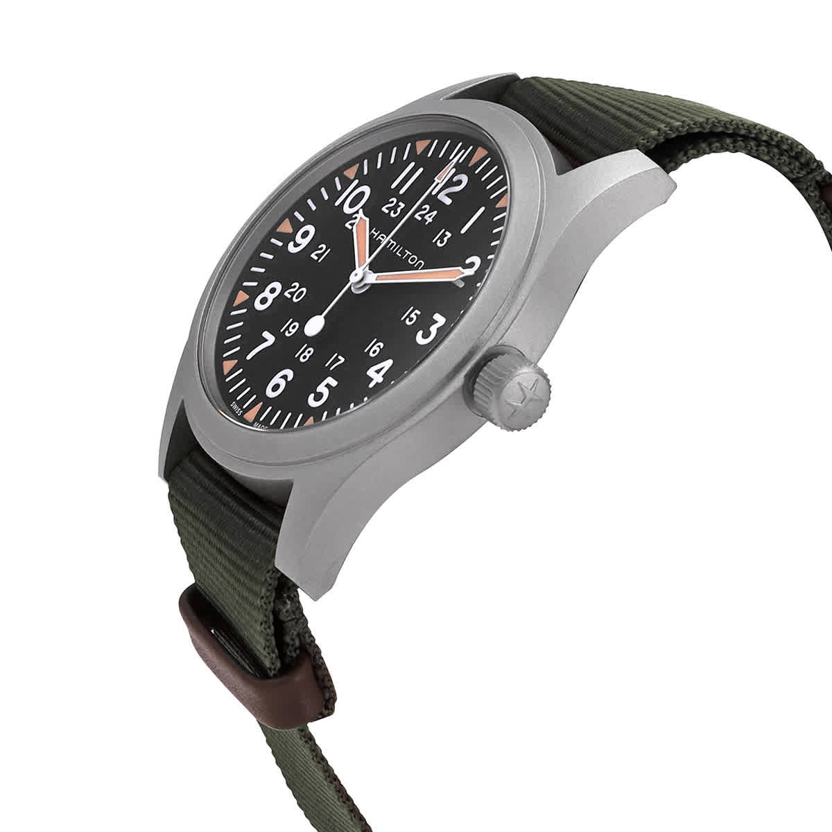 Hamilton Khaki Field Hand Wind Black Dial Mens Watch H69529933 Hamilton