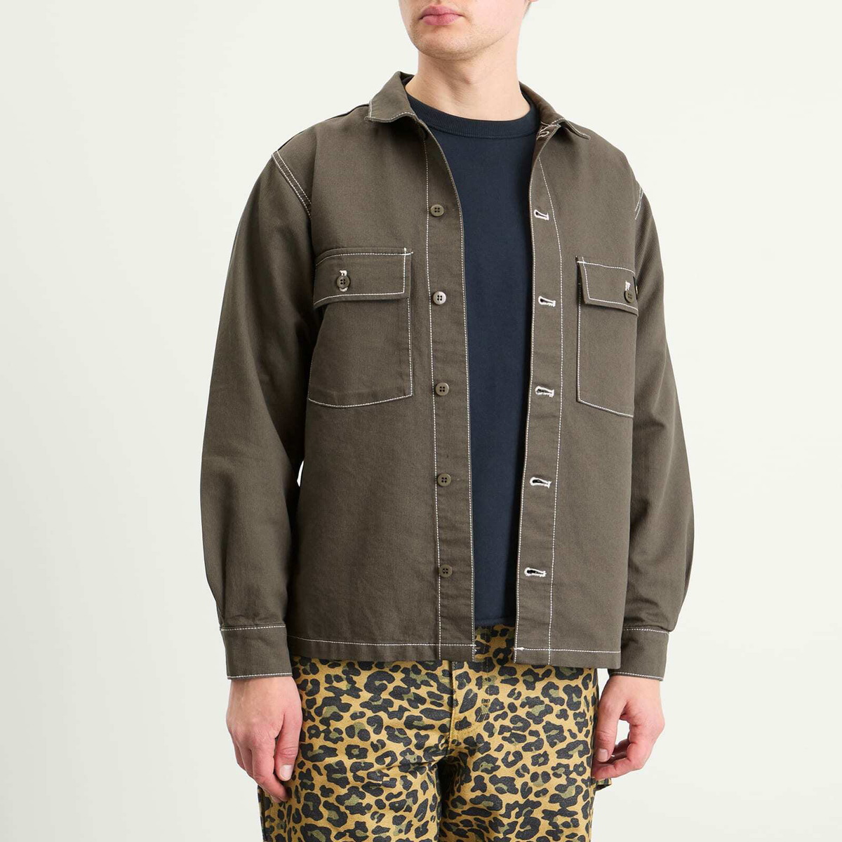 Stan Ray Men's CPO Shirt in Charcoal Bedford Stan Ray