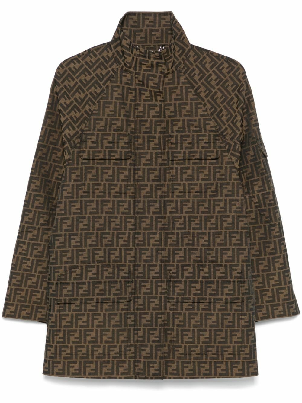 FENDI FF Canvas Short Coat Fendi