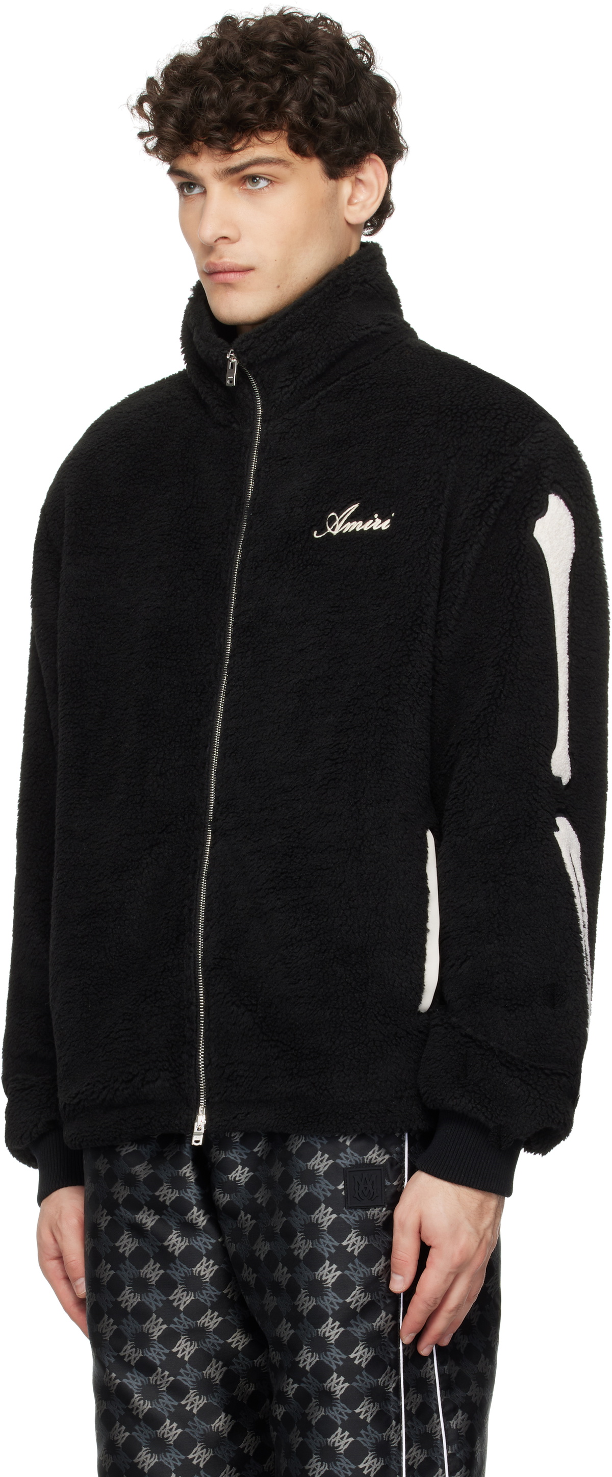 AMIRI Black Bones Fleece Jacket Amiri