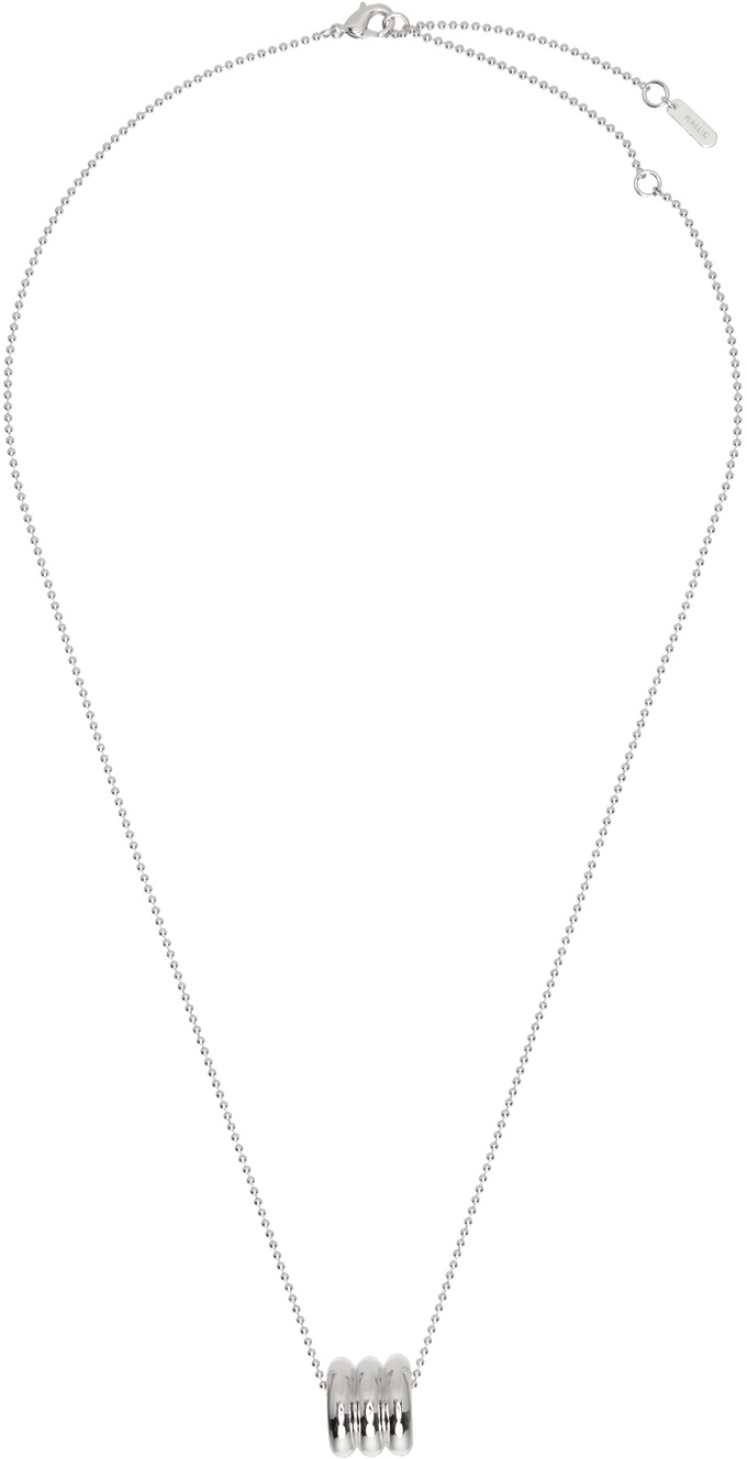 Numbering Silver Pipe Pendant Necklace Numbering