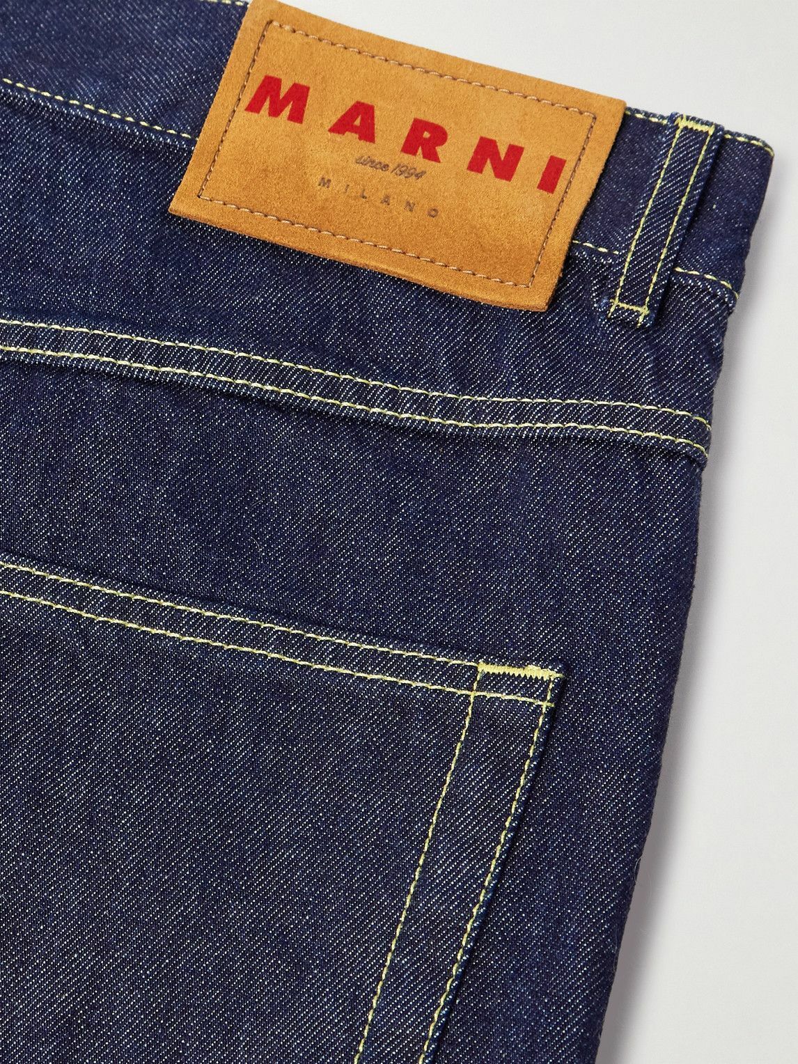 Marni - Straight-Leg Mohair-Blend Trimmed Jeans - Blue Marni