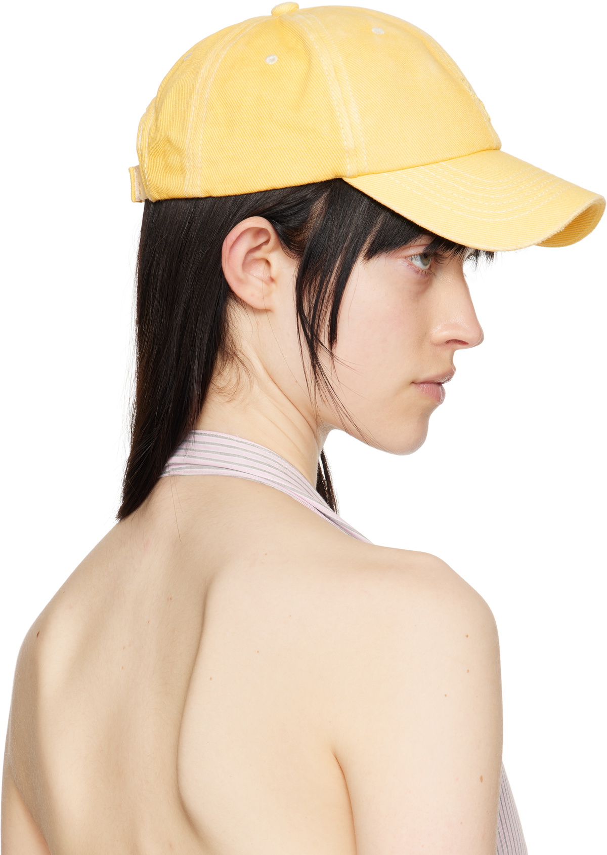 Ruslan Baginskiy Yellow Hand-Embroidered Baseball Cap Ruslan Baginskiy