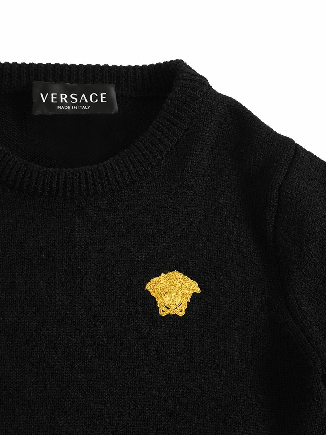VERSACE Medusa Embroidery Wool Sweater Versace