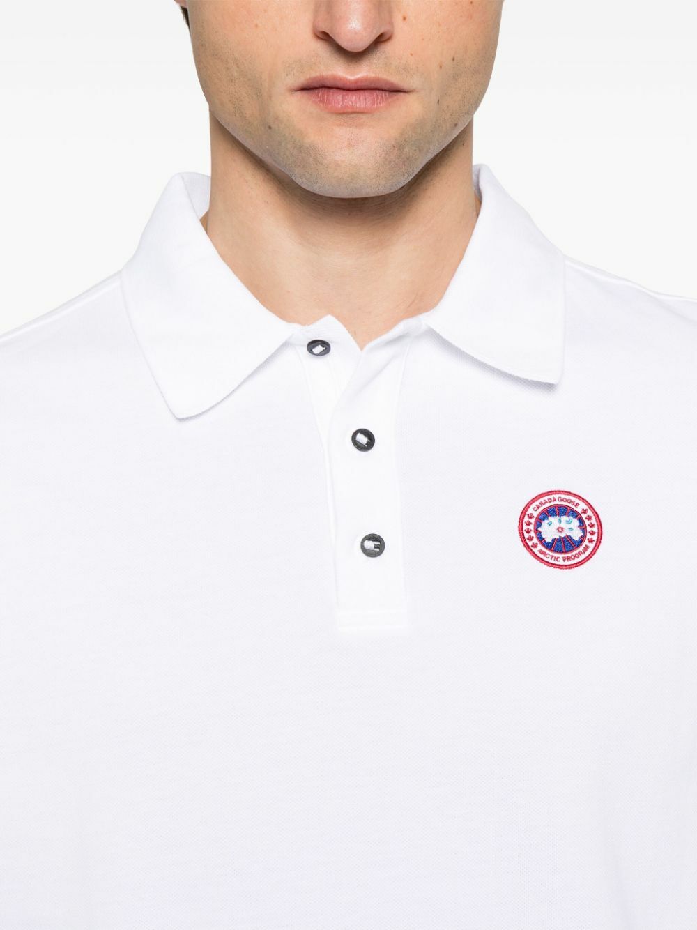 Canada Goose White Beckley Polo Shirt Canada Goose