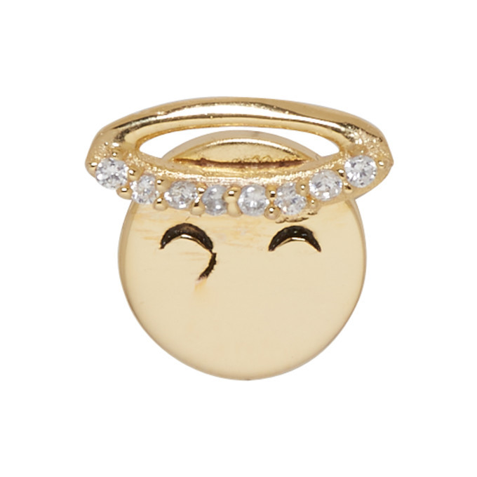 Marc Jacobs Gold Angel Face Earring Marc Jacobs
