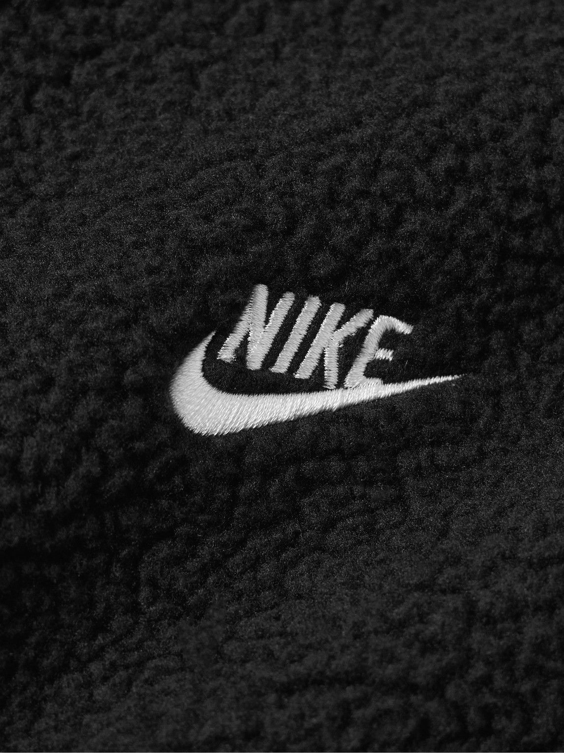 Nike - Club Logo-Embroidered Fleece Jacket - Black Nike