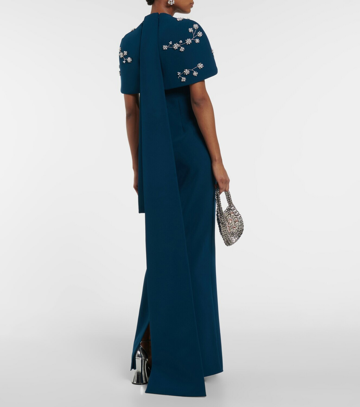 Safiyaa Embellished crêpe gown Safiyaa
