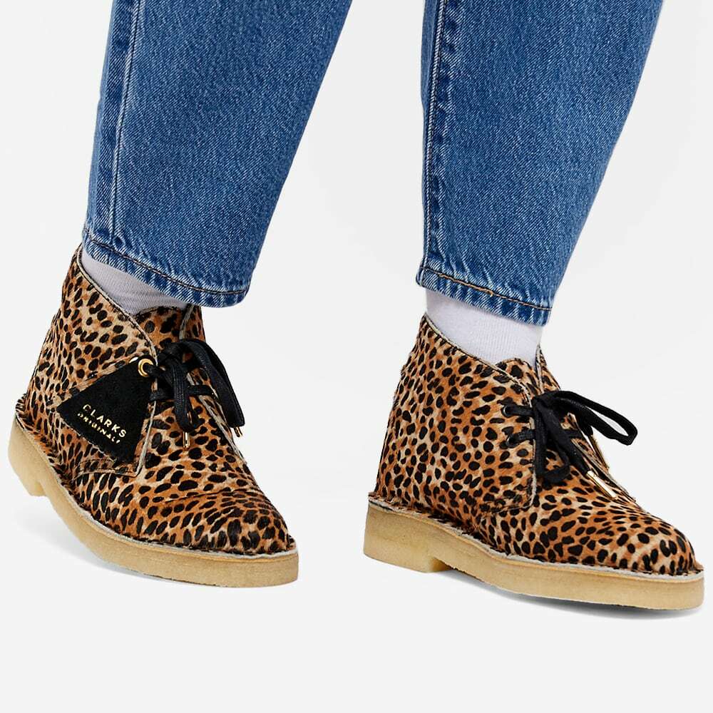 Clarks Originals Women's Desert Boot in Leopard Print Clarks Originals