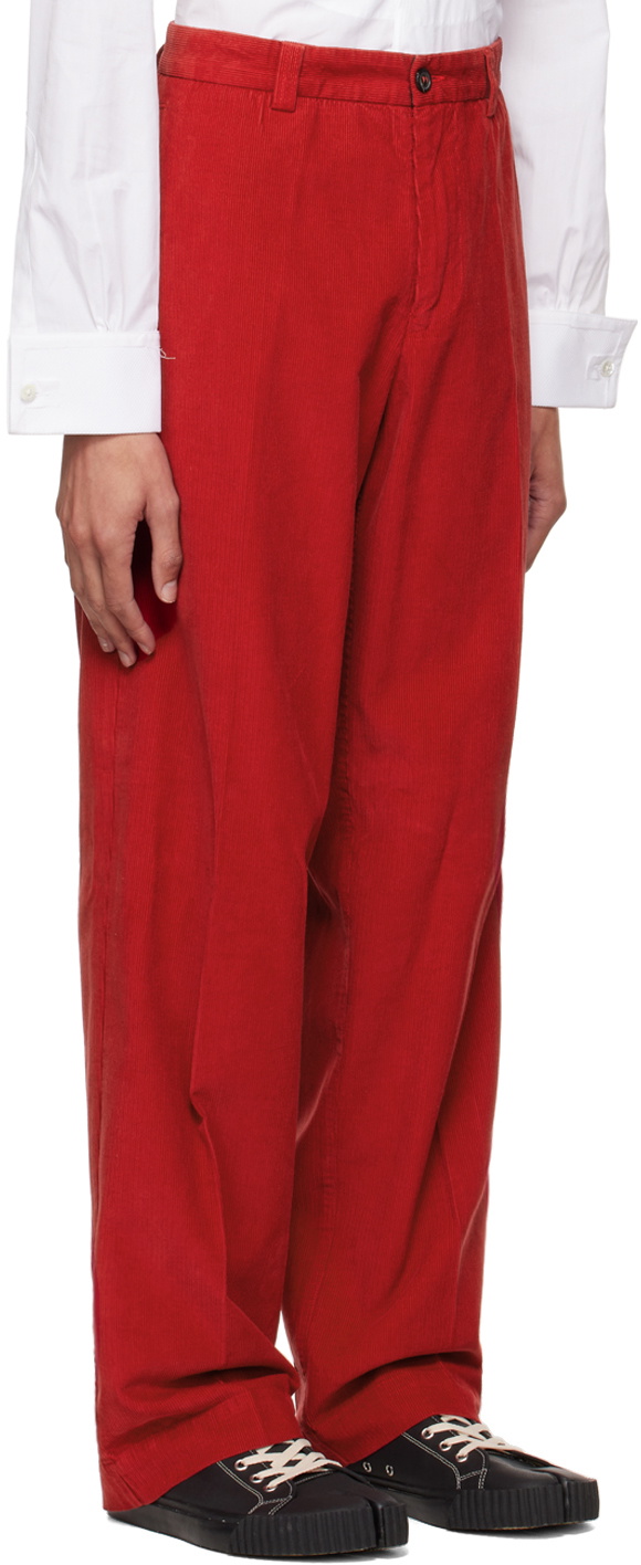 Maison Margiela Red Belt Loops Trousers Maison Margiela