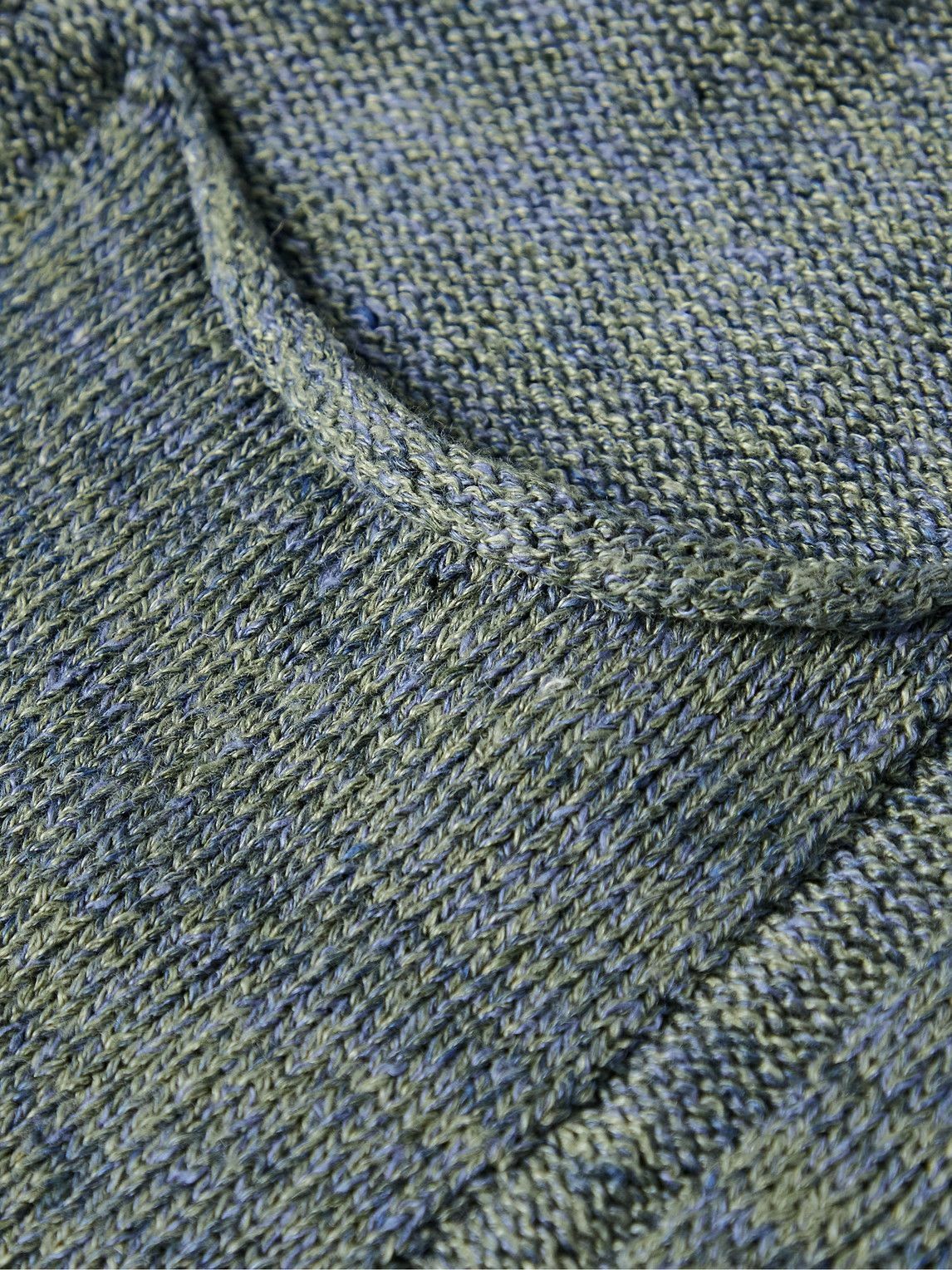 Inis Meáin - Mélange Linen Cardigan - Blue Inis Meáin