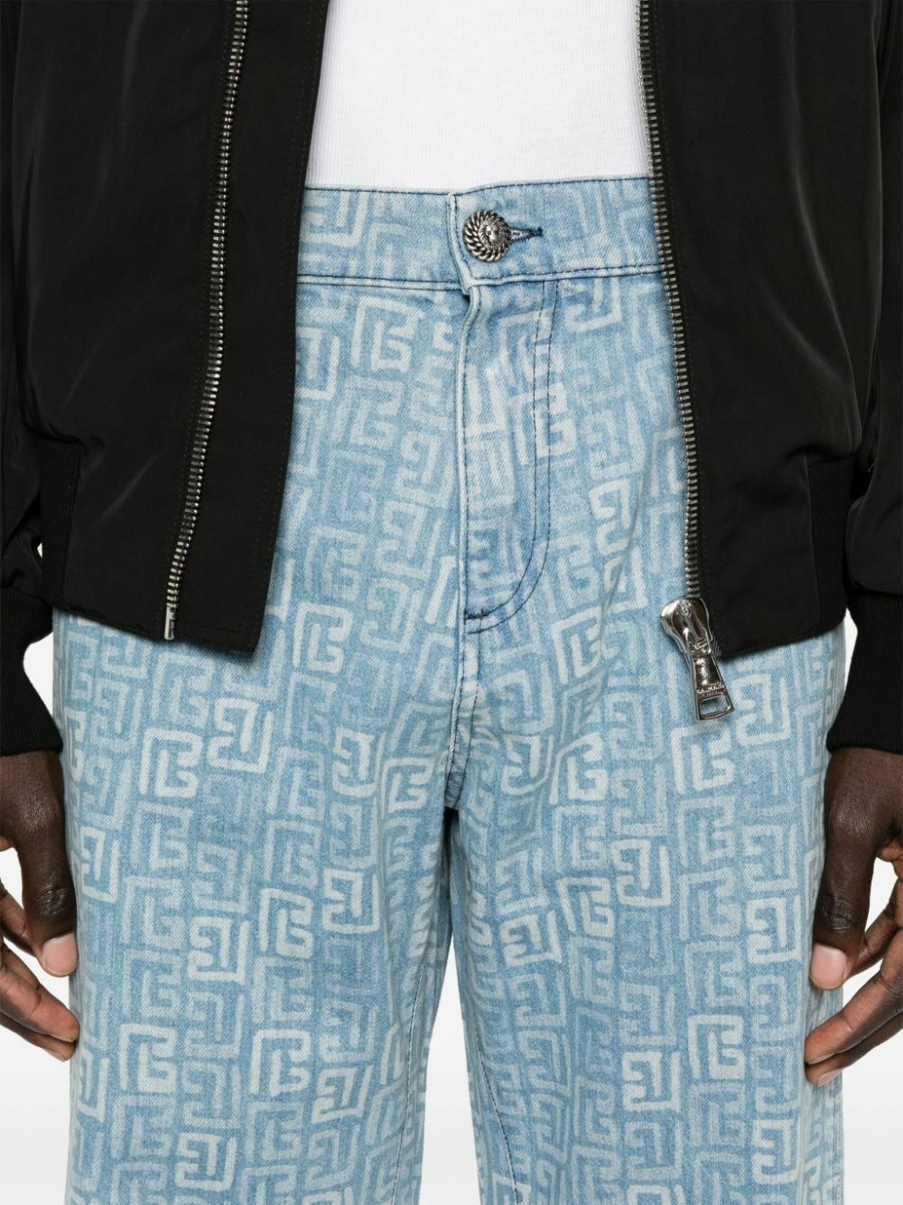 Balmain Monogram-Jacquard Jeans Balmain