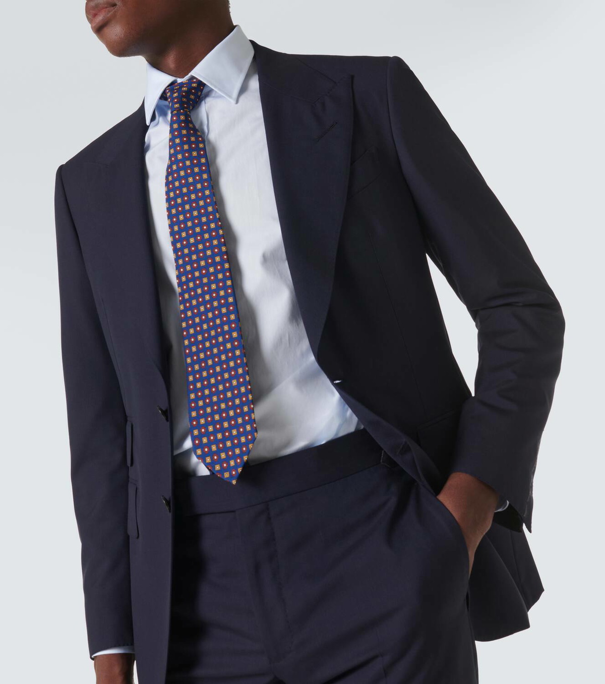 Rubinacci Floral printed silk twill tie Rubinacci