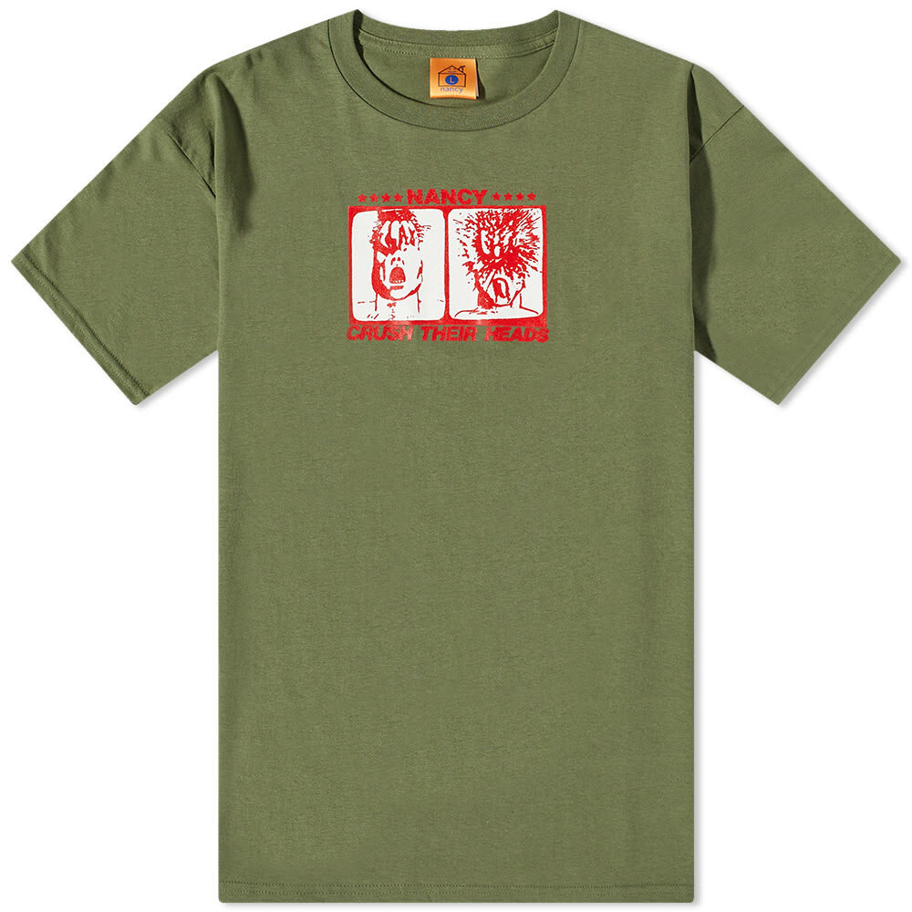 Nancy Men's Crush Their Heads T-Shirt in Green Nancy