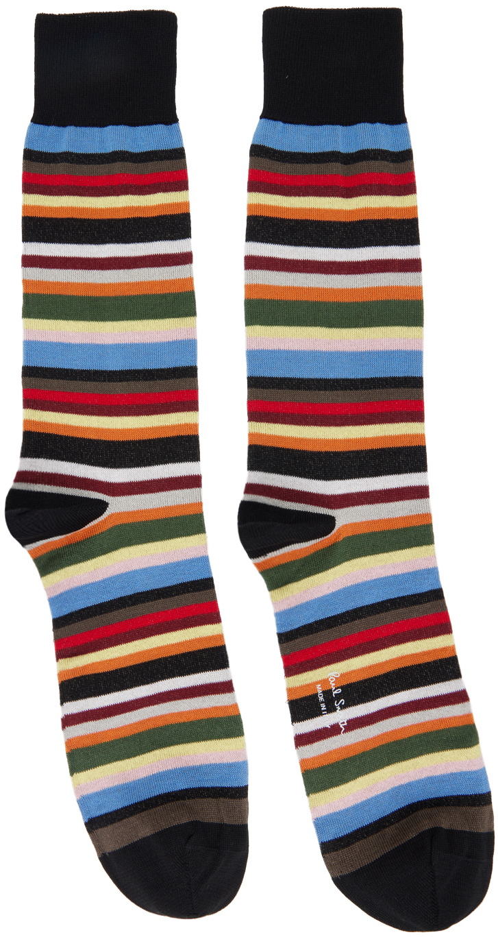 Paul Smith Three-Pack Multicolor Signature Socks Paul Smith