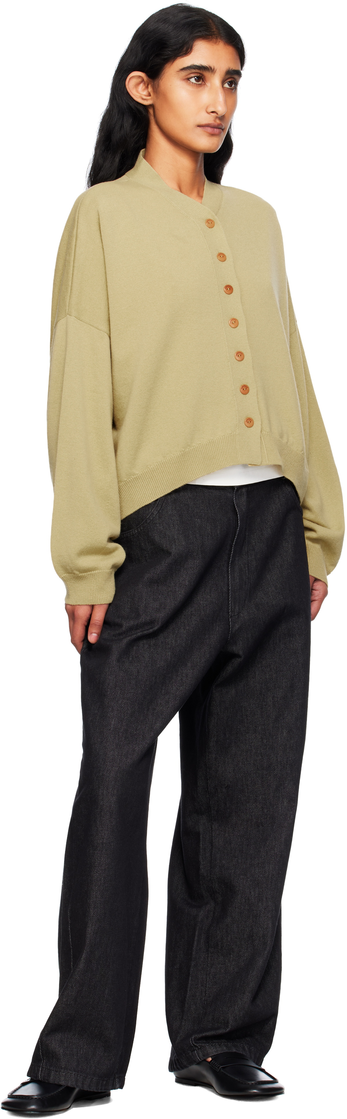 Cordera Yellow Merino Wool Cardigan CORDERA