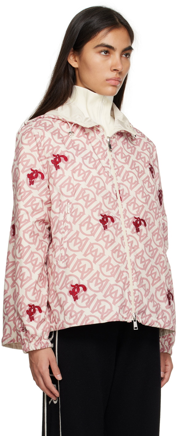 Moncler White & Pink Deisse Reversible Jacket Moncler