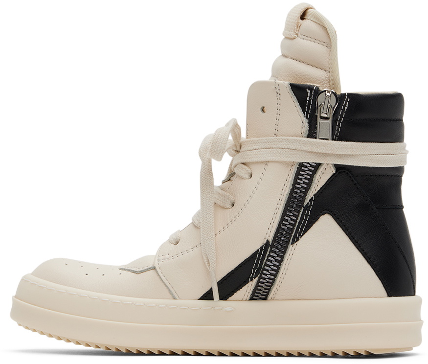 Rick Owens Kids Black & Off-White Geobaskets Sneakers Rick Owens