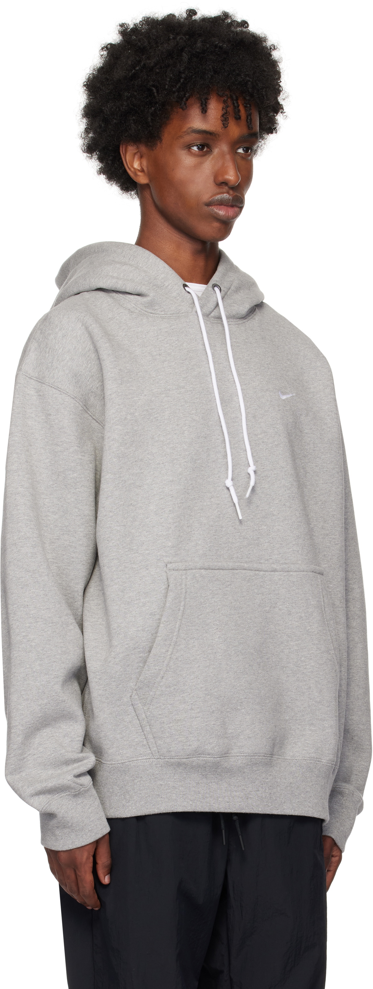 Nike Gray Solo Swoosh Hoodie Nike