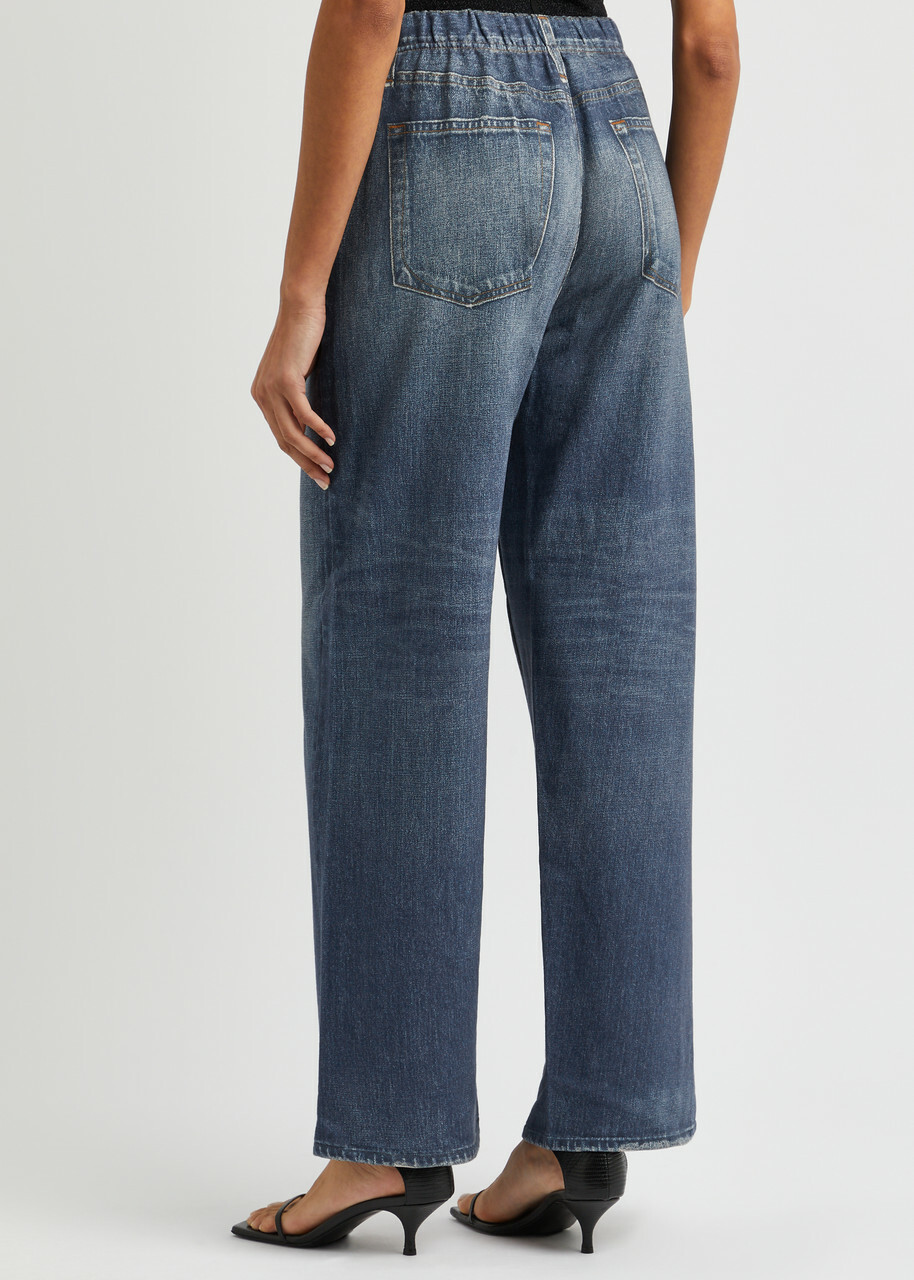 Rag & Bone Miramar Jeans-print Cotton Sweatpants Blue Rag and Bone