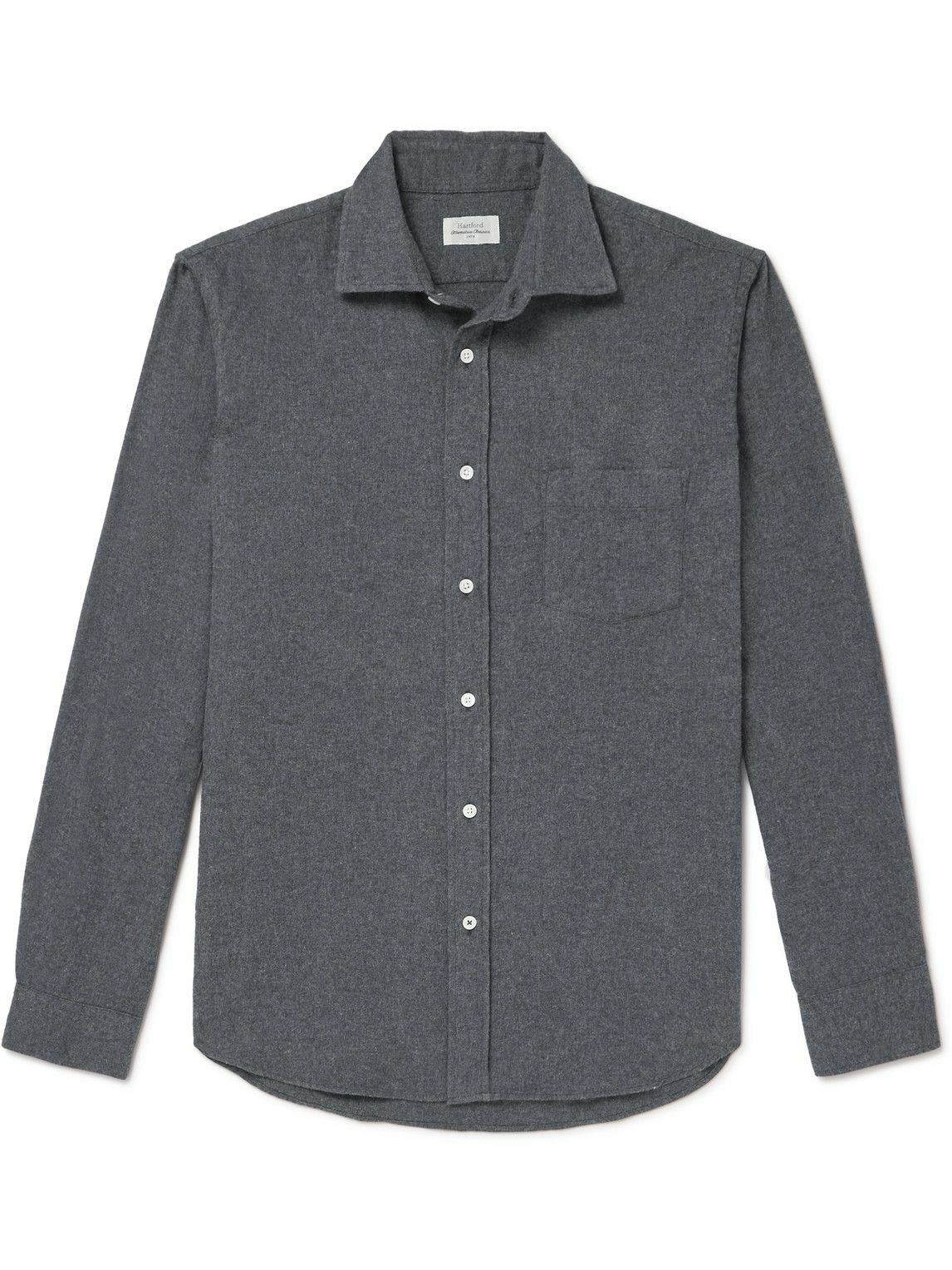 Hartford - Paul Brushed Cotton-Twill Shirt - Gray Hartford