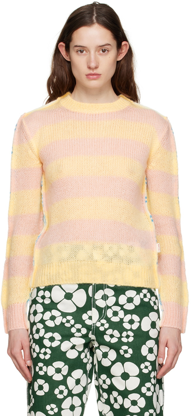 Marni Multicolor Contrast Striped Sweater Marni