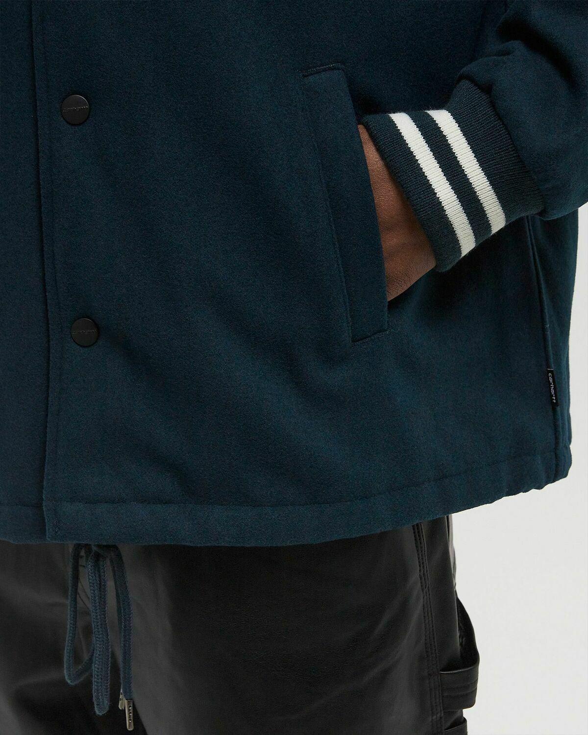 Carhartt WIP Wool Coach Jacket White Mens Bomber Jackets/College Jacket ...