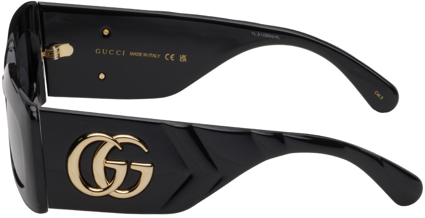 Gucci Black Thick Rectangular Injection Sunglasses Gucci