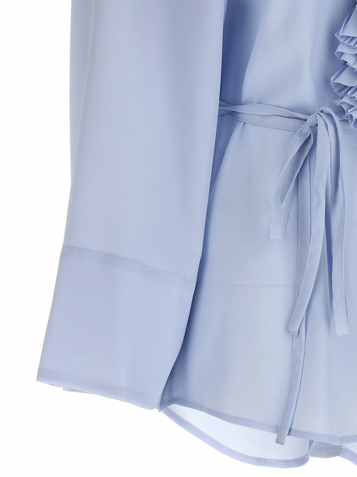 Parosh Light Blue Shirt With Ruffles Parosh